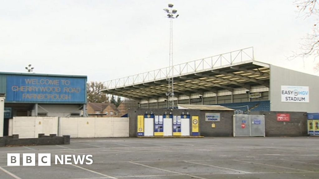 Farnborough FC pitch invasion and brawl leads to three arrests - BBC News