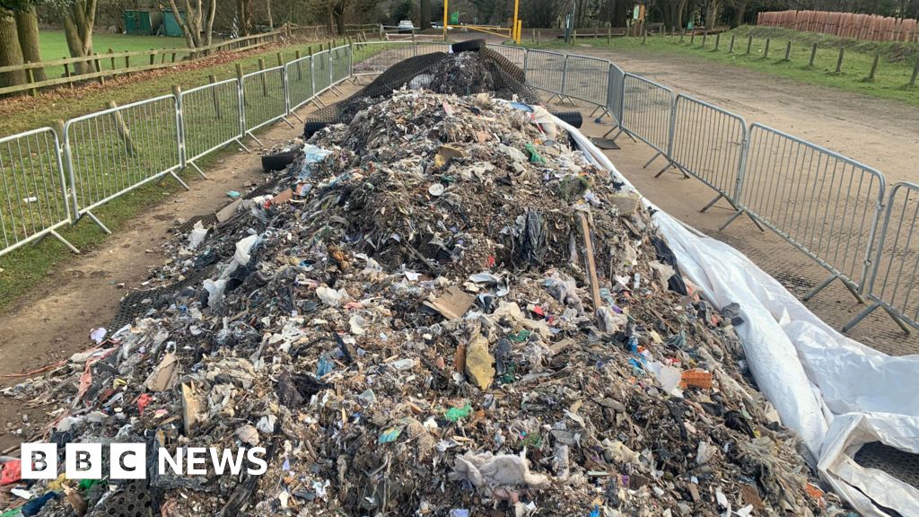 Hazardous waste dumped in beauty spot car park - BBC News