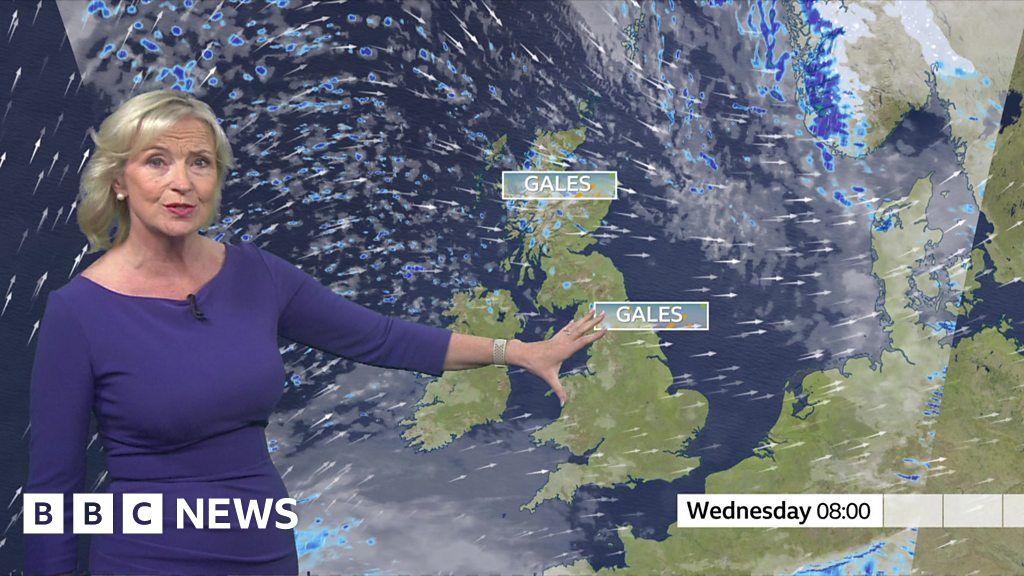 Storm Jocelyn: The weather forecast until Thursday - BBC News