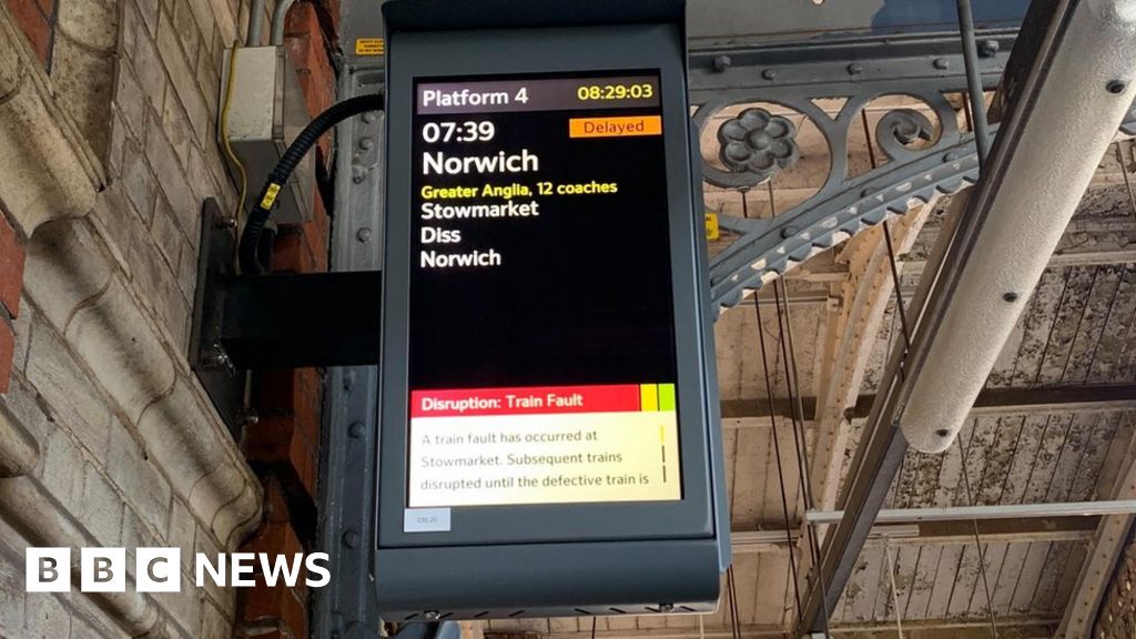 Greater Anglia: Broken down freight train causes disruption - BBC News