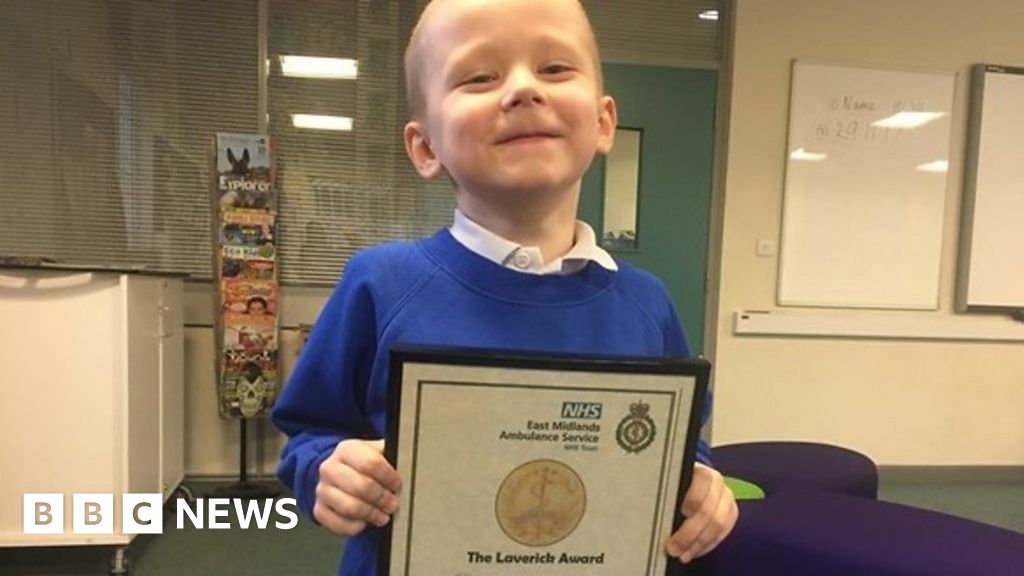 Boy who dialled 999 after his mother collapses wins bravery award - BBC ...