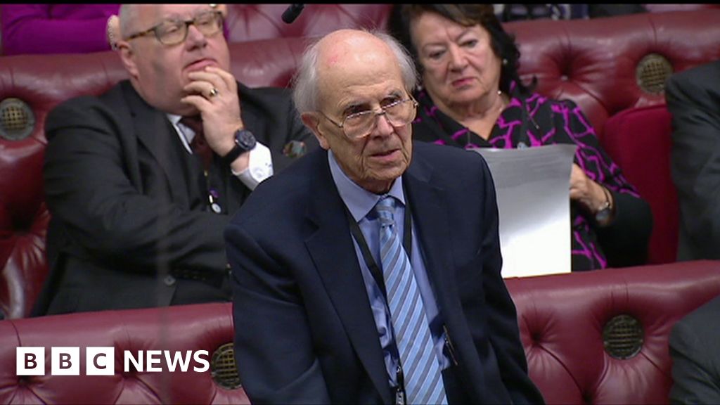 Lord Tebbit reprimanded by Lords chief whip for interruption - BBC News