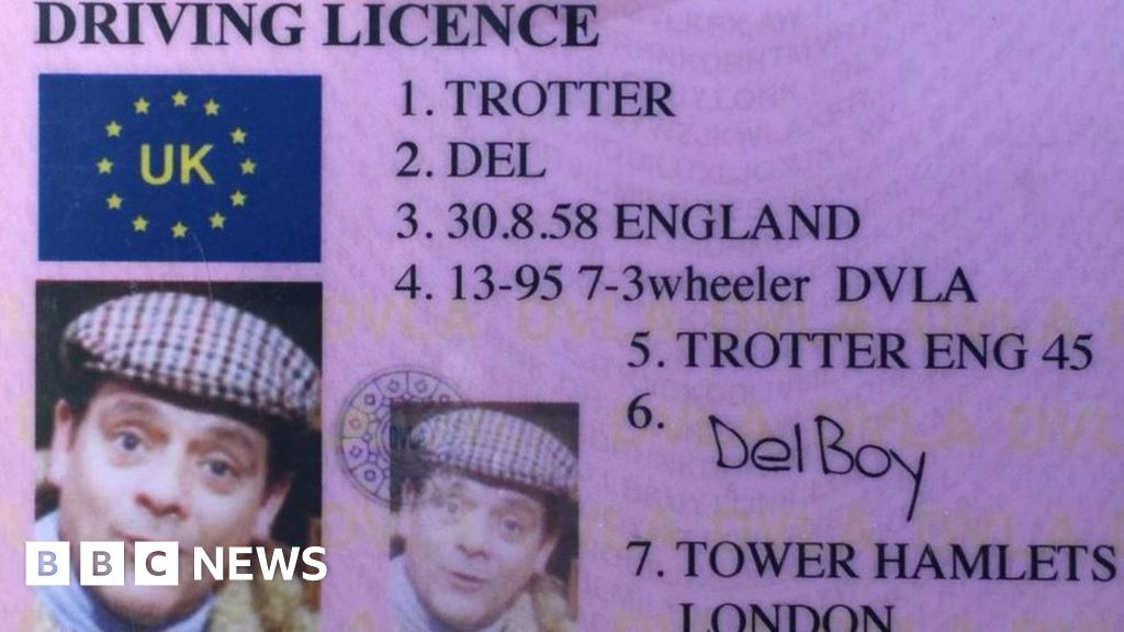 Police not fooled by 'plonker's' Del Boy driving licence - BBC News