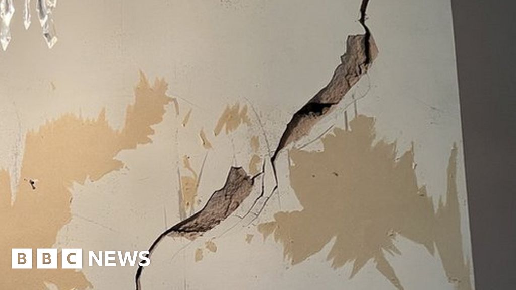 Bedford family fear taking a bath after cracks appear in Clarion house