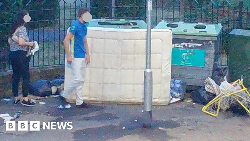 Council shames fly-tippers with grime crime show - BBC News