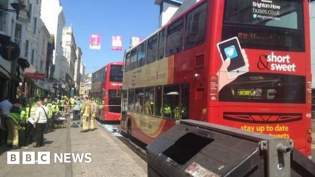 Bus crash leaves two people with life-threatening injuries - BBC News