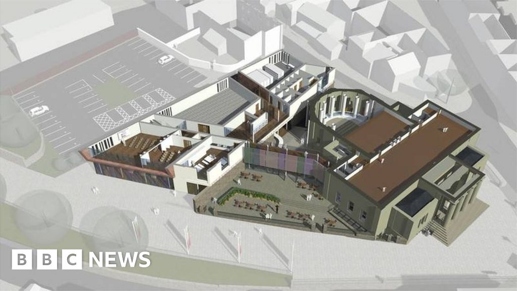 Progress on Brecon cultural hub, Shire Hall and library - BBC News