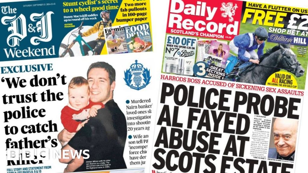 Scotland's papers: Fayed probe and police criticised over banker's ...