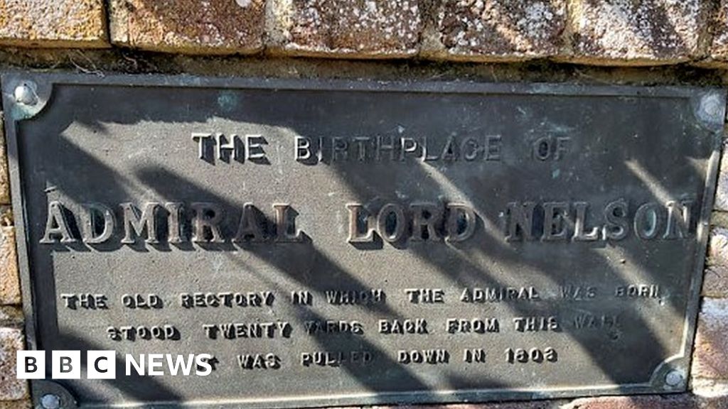 Nelson memorial plaque at Burnham Thorpe birthplace stolen