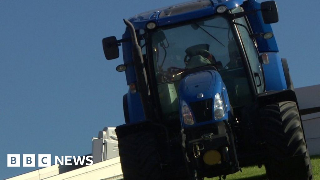 World's first methane powered tractor created in Italy - BBC News