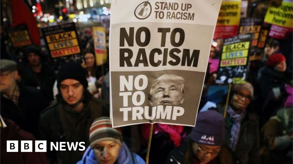 Scottish protests against Trump presidency - BBC News