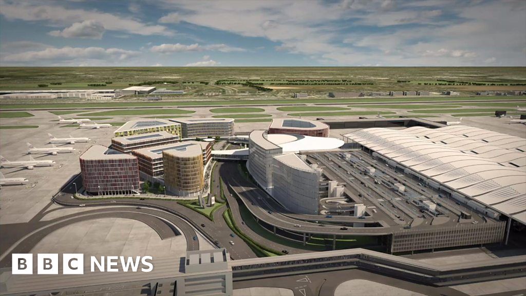 Futuristic designs for Heathrow with third runway released - BBC News