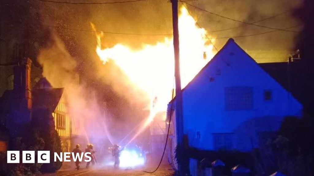 Stoke-by-Nayland house fire attended by nine crews - BBC News