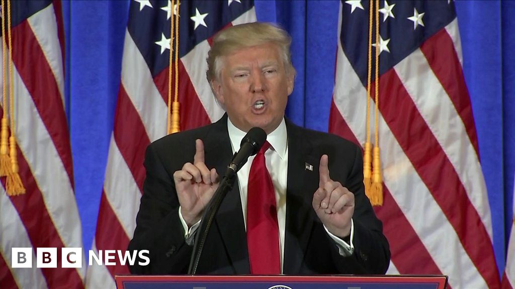 Here's what Donald Trump had to say at his press conference - BBC News