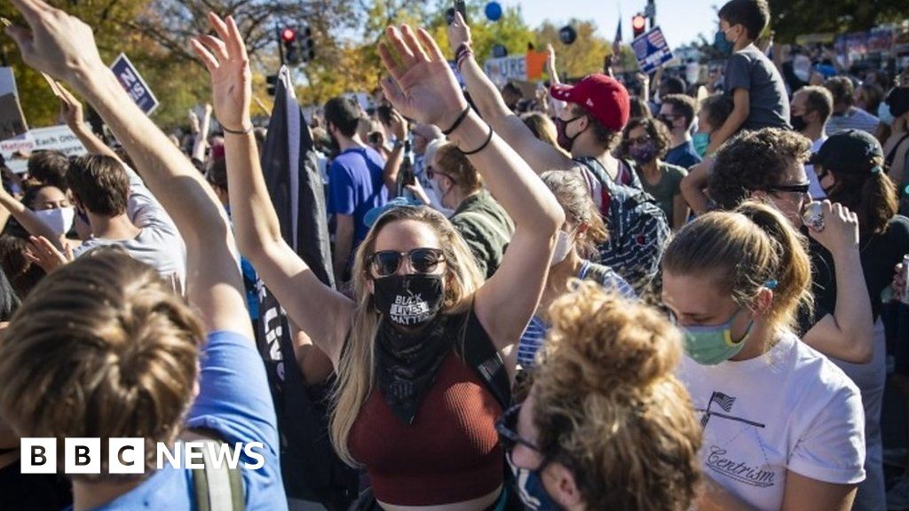 US election 2020: Celebrations in the streets at Biden victory - BBC News