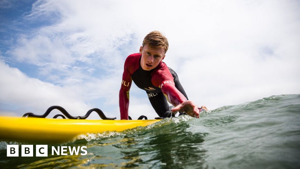RNLI gives 'cold water shock' warning as lifeguards return - BBC News