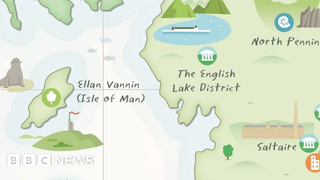 Isle of Man featured in Unesco site map of British Isles - BBC News
