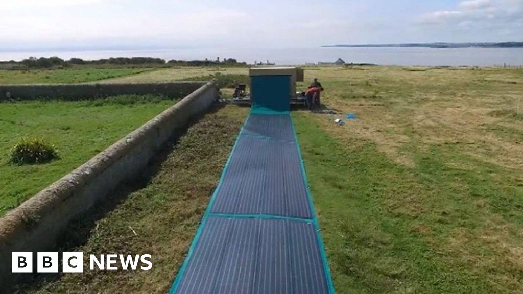 Flat Holm island trials portable solar panels