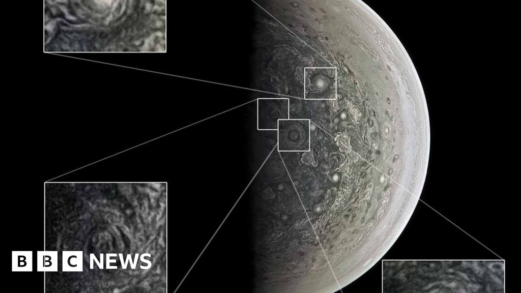 Nasa's Jupiter mission Juno reveals giant polar storms - BBC News