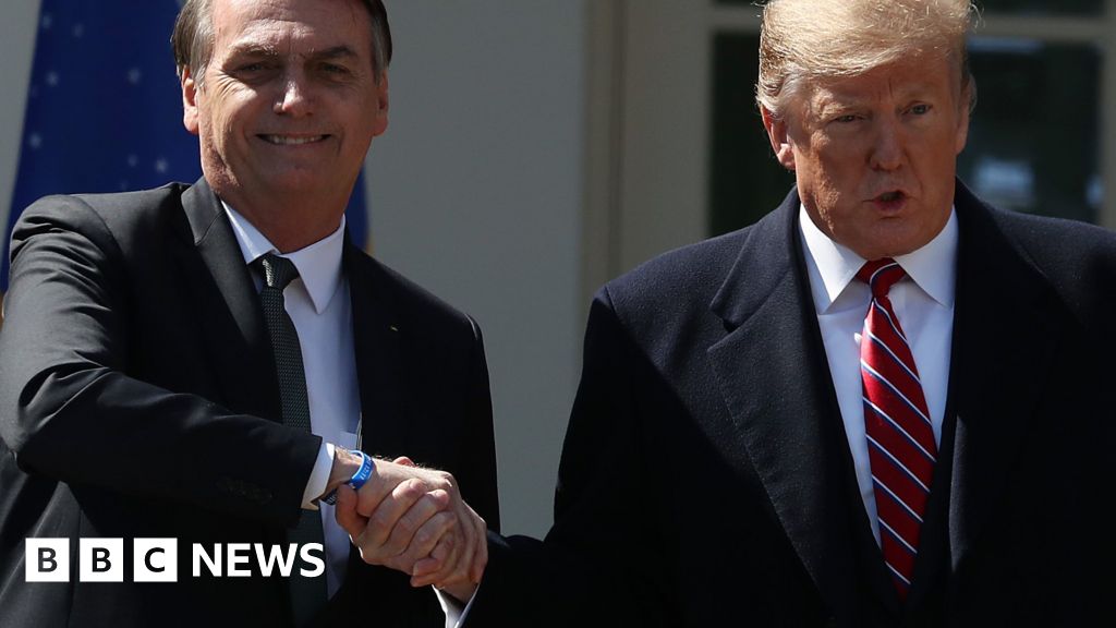 A tale of two Trumps: Jair Bolsonaro goes to Washington - BBC News