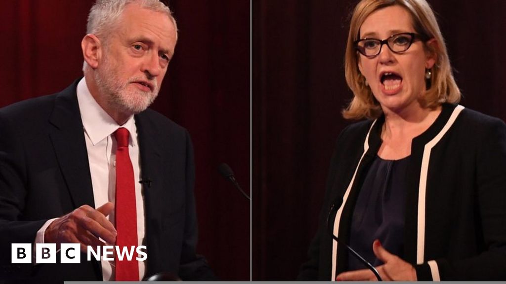 General election 2017: Rudd and Corbyn challenged on costs - BBC News