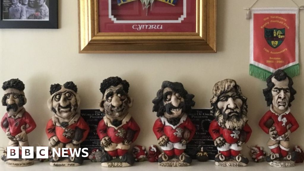 Rugby superfan amasses £100k Groggs figure collection - BBC News