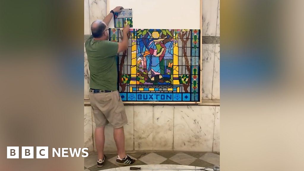 Buxton: Man makes 'world first' Lego well dressing