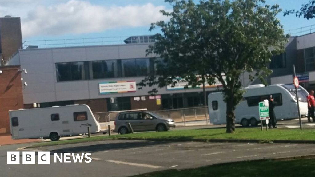 Deeside leisure centre to reopen after travellers leave - BBC News