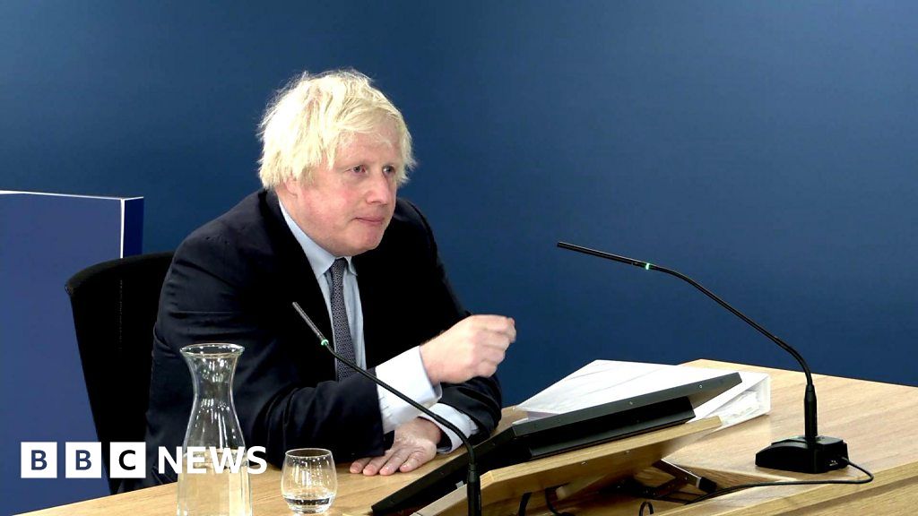 Boris Johnson gets choked up when giving evidence