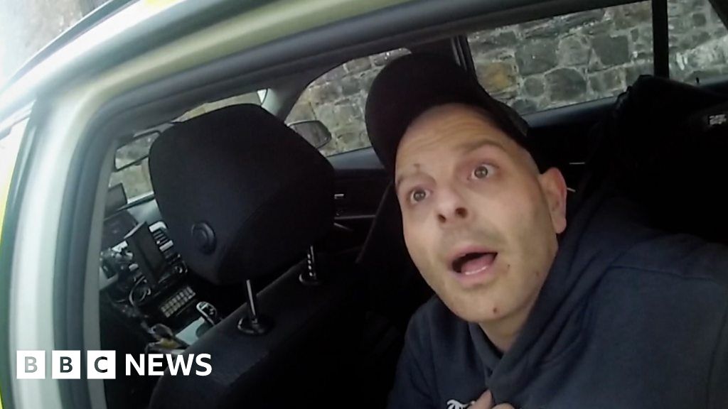 Hit-and-run: Moment driver who killed man arrested by police - BBC News