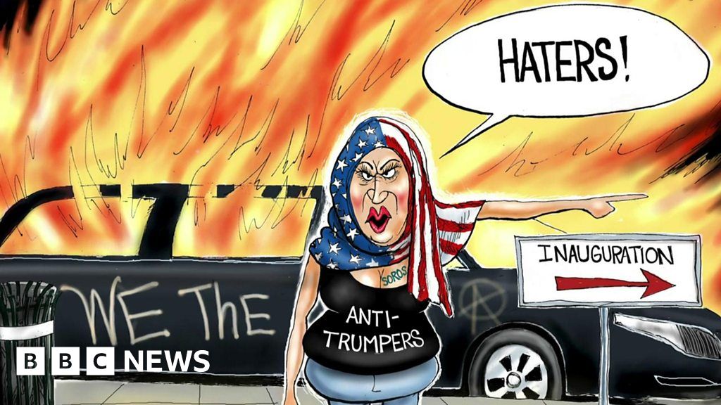 The cartoons capturing the imagination of Trump's America - BBC News