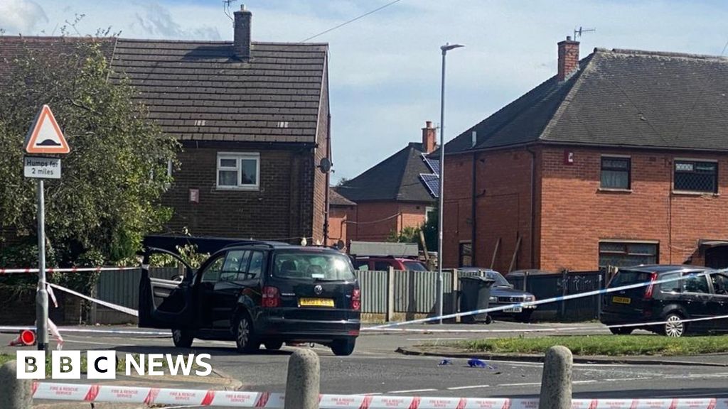 Motorcyclist caught fire after crash with car in Stoke-on-Trent