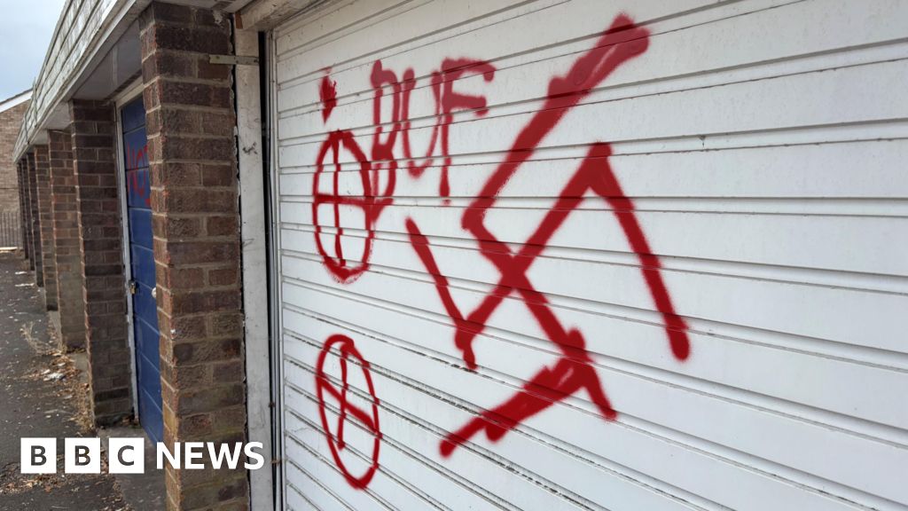 'Disgust' as Nazi symbols painted on garage doors in Worcester