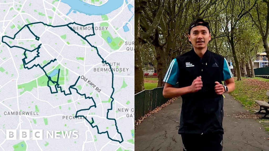London runner creates 'animal art' using GPS - BBC News