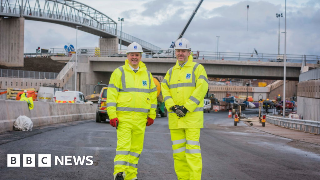 New Raith Interchange underpass to open on Thursday - BBC News