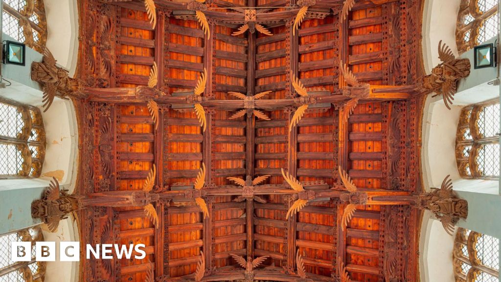 St Wendreda's Church in March with angelic ceiling needs repairs - BBC News