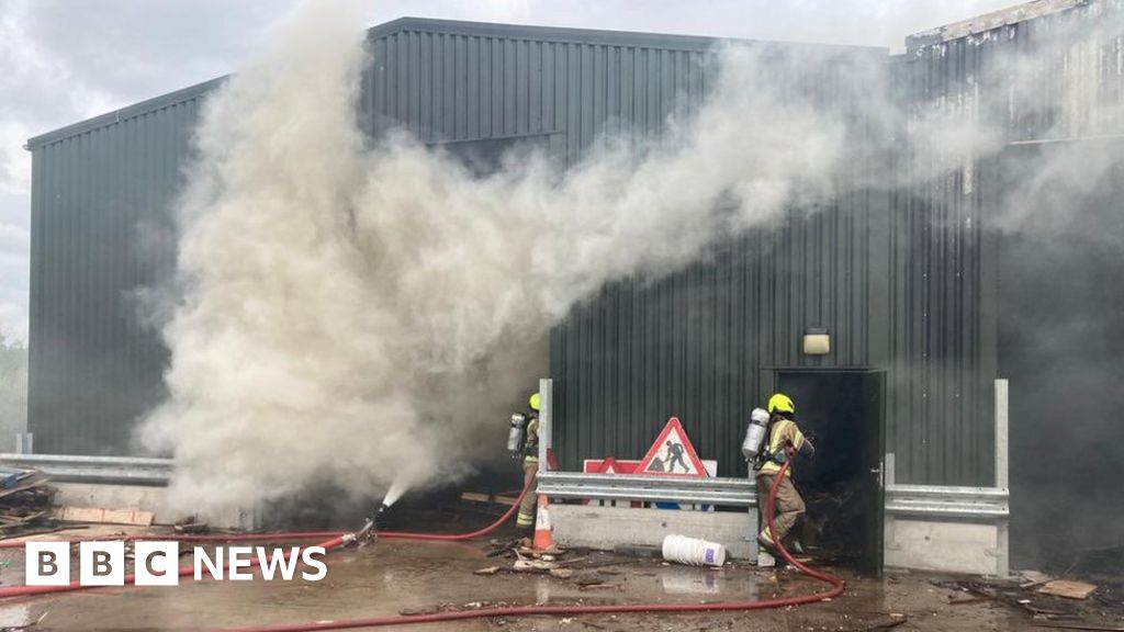 Man burnt in fire at business in Gloucestershire - BBC News