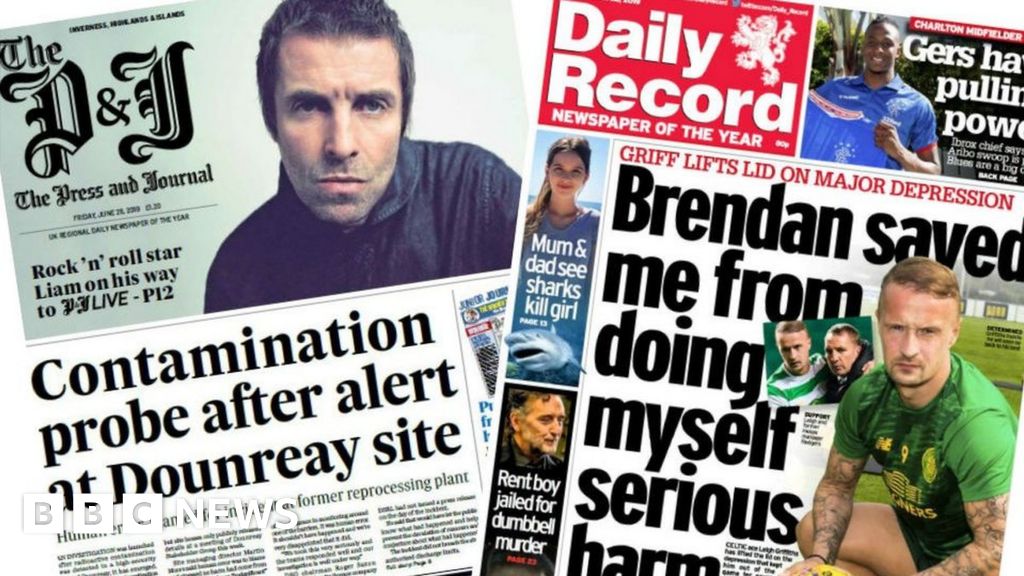 Scotland's papers: Dounreay alert and Leigh Griffiths' depression - BBC ...