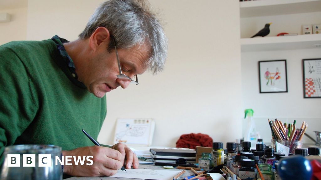 Children's illustrator Axel Scheffler draws Zog - BBC News