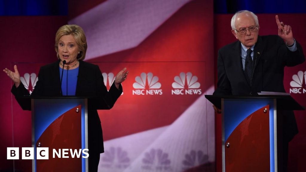 Clinton v Sanders: The rhetoric and the stakes rise - BBC News
