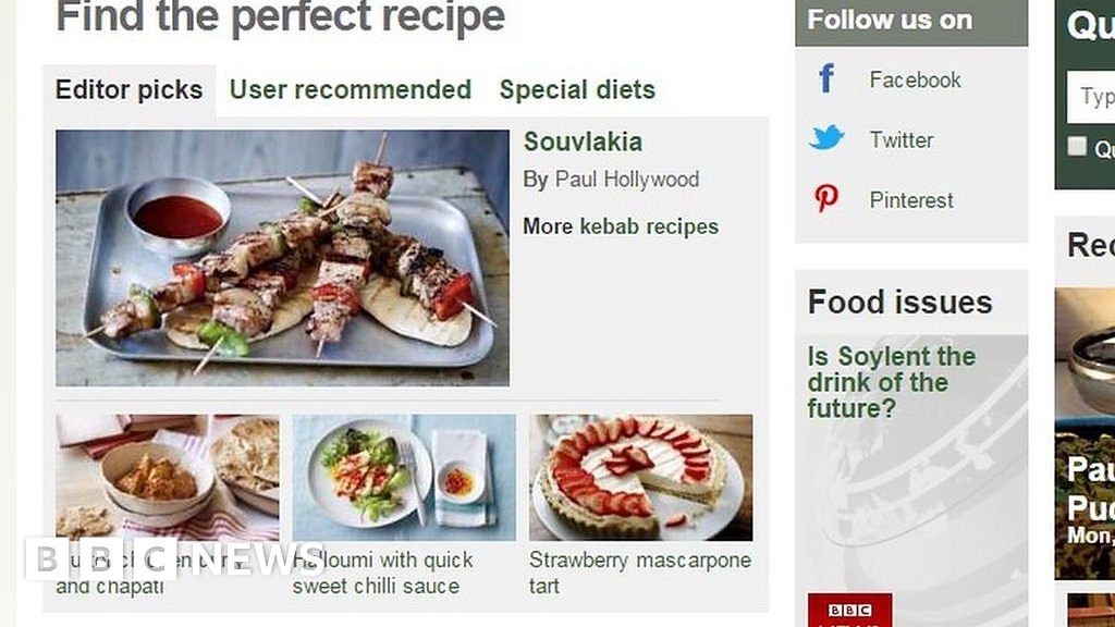 BBC recipes get chopped as website slimmed - BBC News