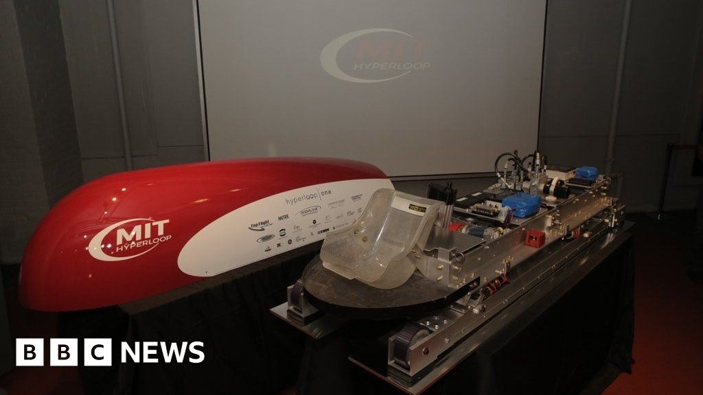 Magnetic Hyperloop pod unveiled at MIT - BBC News