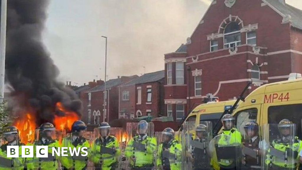Brick-hurling Southport rioter started blaze and burgled shop - BBC News