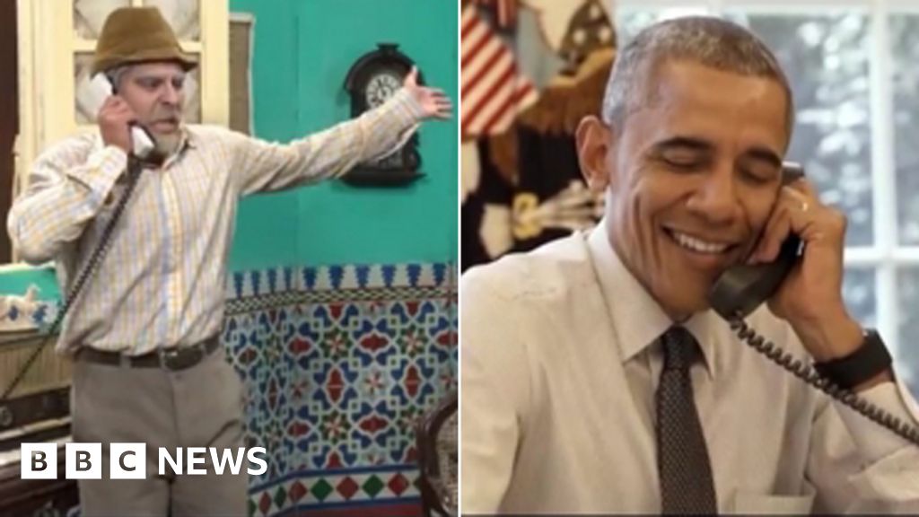 US president appears on Cuban comedy show ahead of visit - BBC News