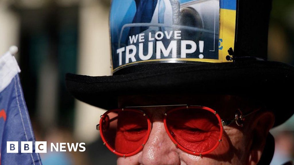 Trump supporters outside court: 'They're afraid of him' - BBC News