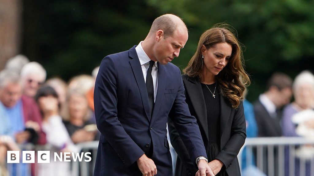 Prince and Princess of Wales meet Sandringham crowd - BBC News
