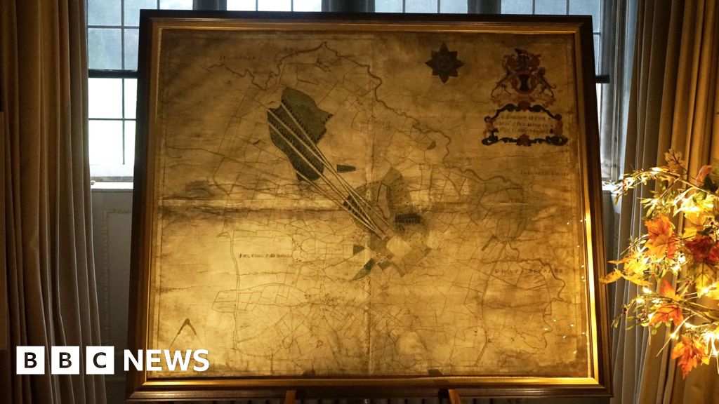 Blickling's 300-year-old map on show after restoration