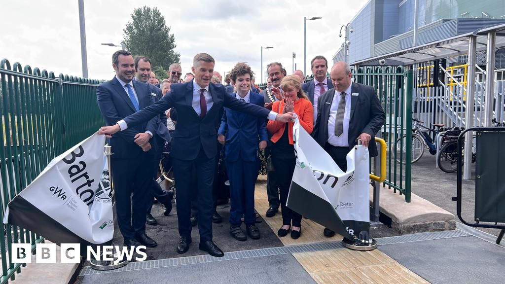 Minister opens Devon station and marks completion of sea defences - BBC ...