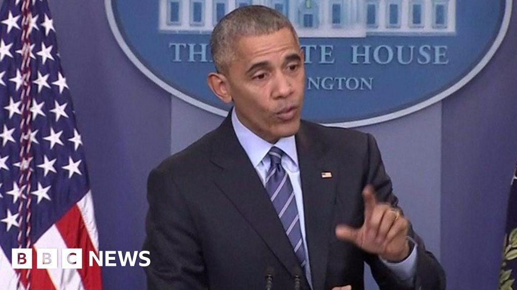 US elections: Barack Obama 'told Vladimir Putin to cut it out' - BBC News