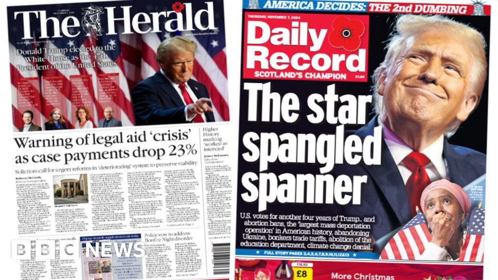 Scotland's papers: 'Star spangled spanner' Trump back in office